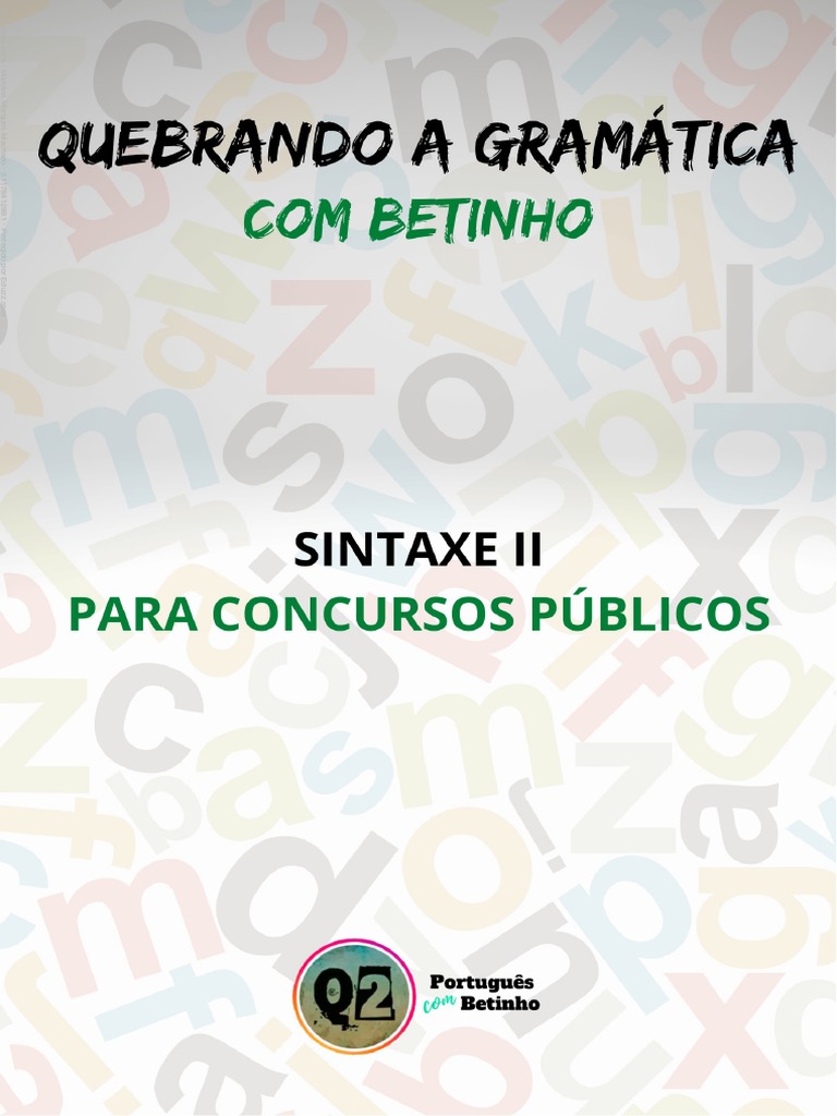 Sintaxe 2 | PDF | Classe gramatical | Pronome