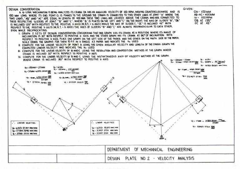 Plate No.2 Velocity Analysis PDF | PDF
