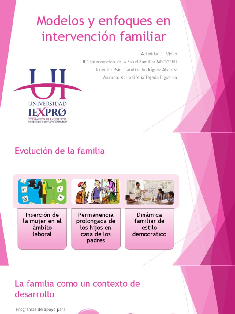 Actividad 1. Video Modelos y Enfoques en Intervencion Familiar PDF ...