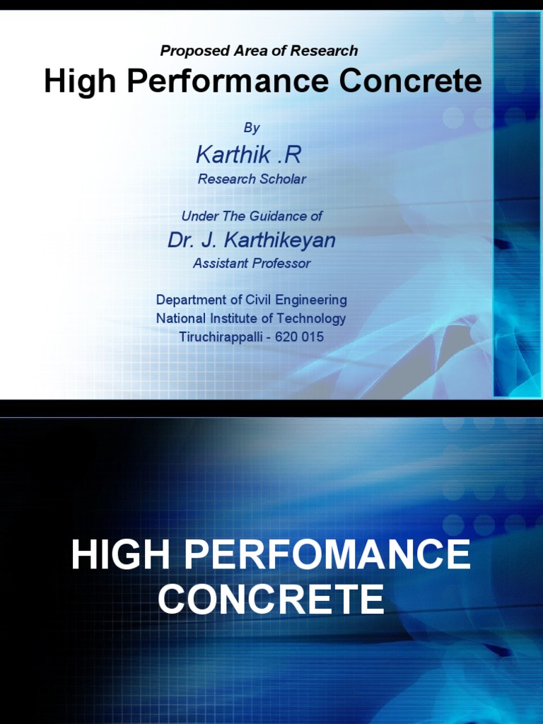 High Performance Concrete Research Study | PDF | Strength Of Materials ...