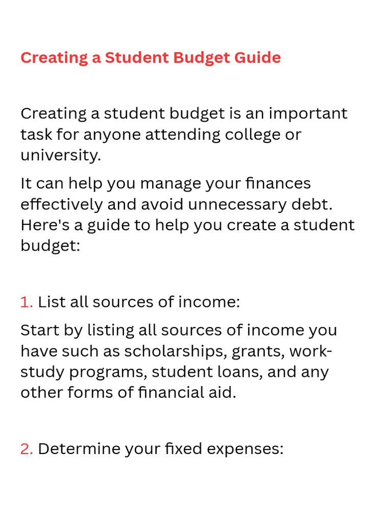Creating a Student Budget Guide.pdf | PDF