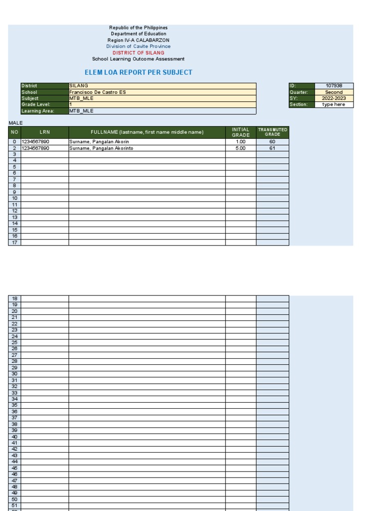 Elem - Loa - Template-Esp 4 e | PDF | Learning | Change