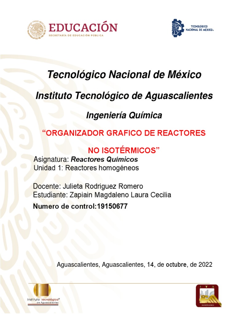 Reactores No Isotérmicos | PDF | Reactor Quimico | Física Aplicada e Interdisciplinaria