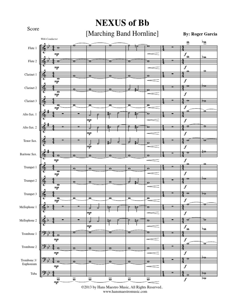 Nexus-Band-Score & Parts | PDF | Saxophone | Marching Bands