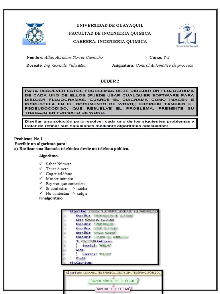 Deber 2 Control Automatico de Procesos | PDF | División (Matemáticas) | Matemáticas