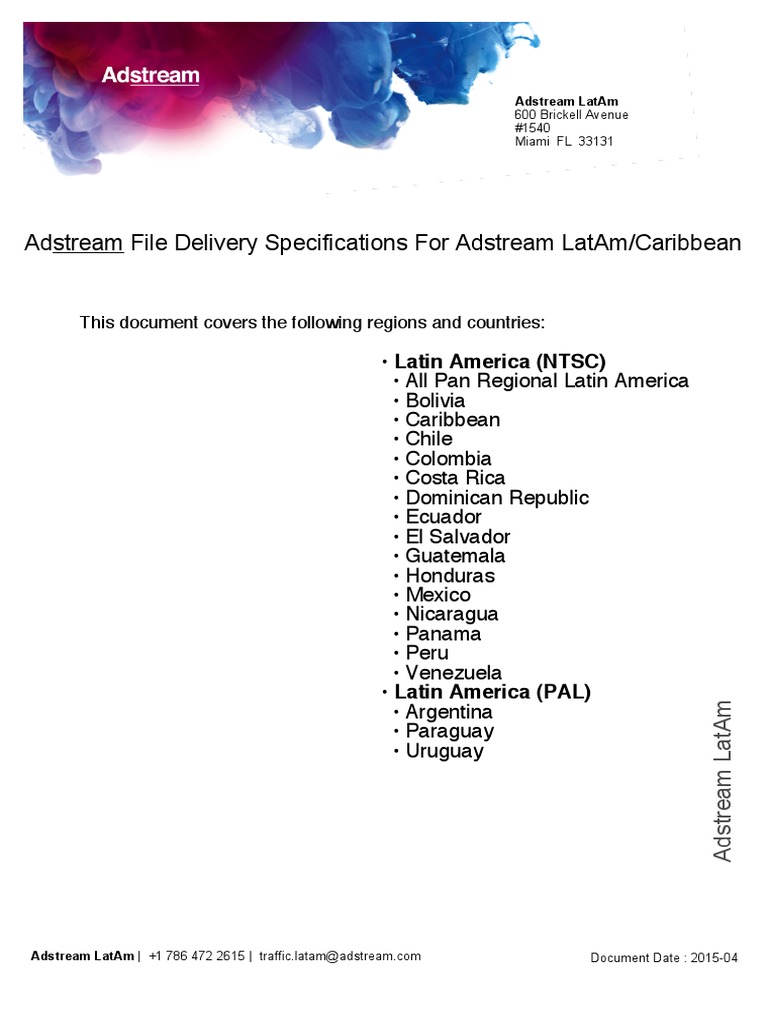 Adstream Latam | PDF | Video | High Definition Television