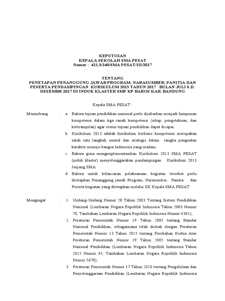 SK Pendampingan | PDF