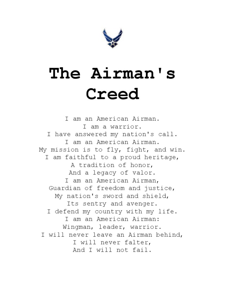 The Airmans Creed Pdf