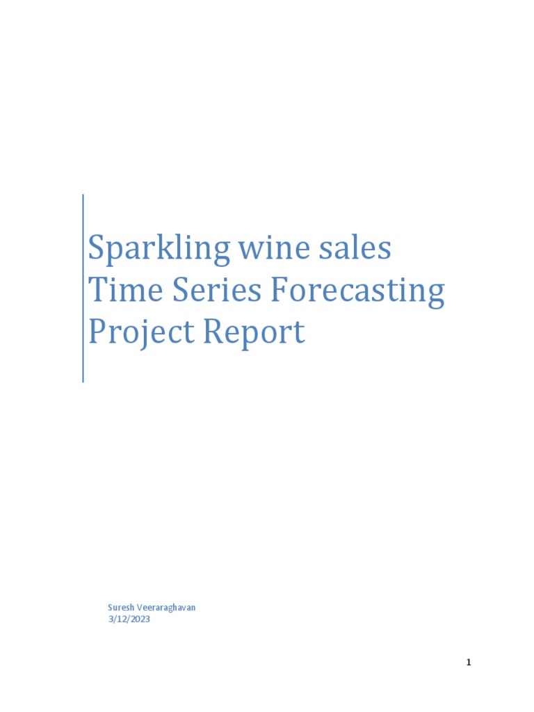 Suresh-Sparkling Time Series Forecasting Project Report | PDF | Regression Analysis | Moving Average