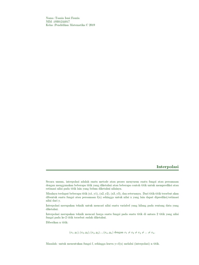 Interpolasi | PDF