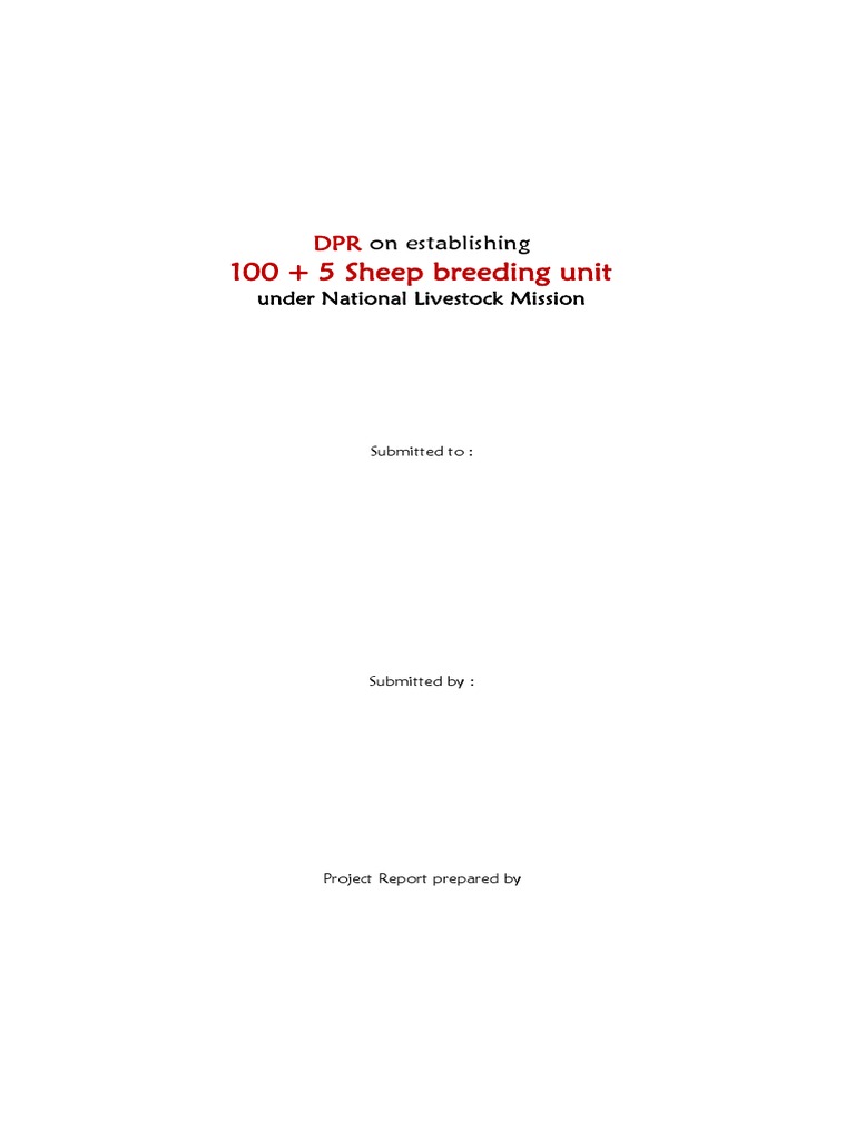 100+5 Sheep Breeding Unit Under NLM | PDF | Sheep | Ovis