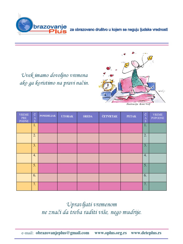 Raspored Casova | PDF