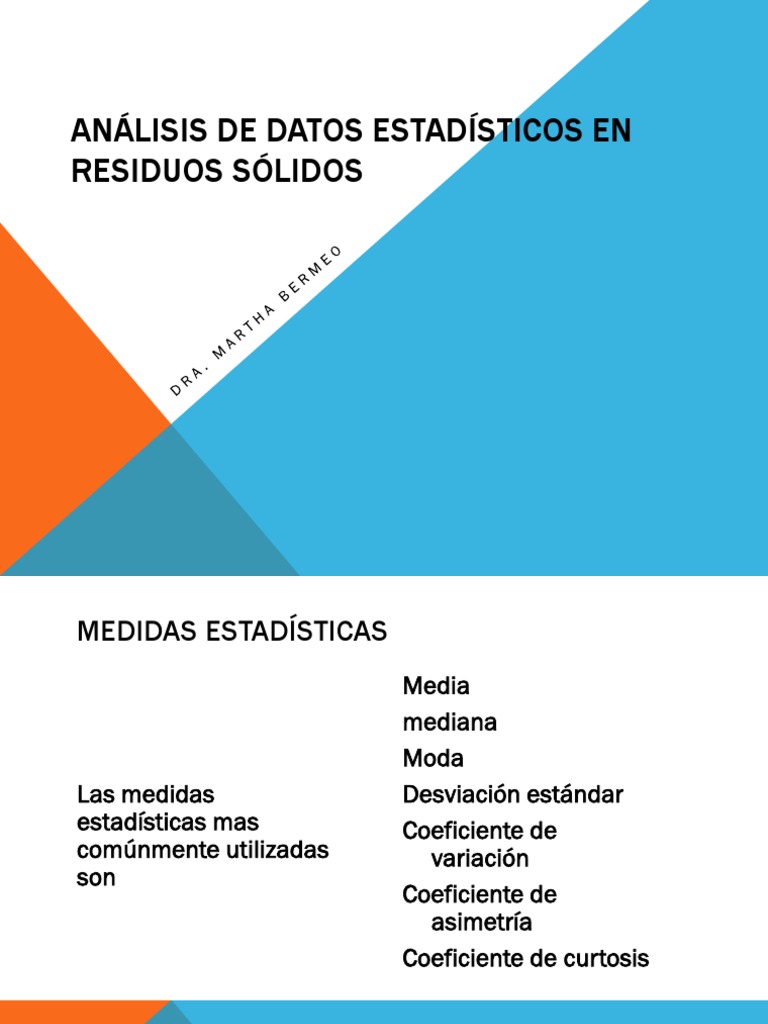 Análisis de Datos Estadísticos en Residuos Sólidos | PDF | Ciencia y ...