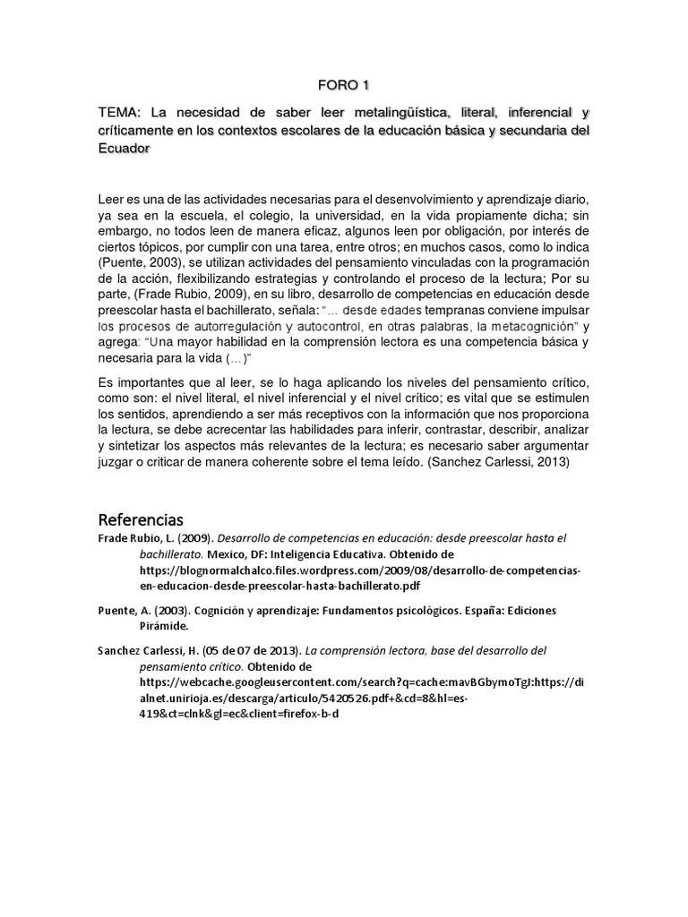 Borbor Brenda Foro 1 | PDF