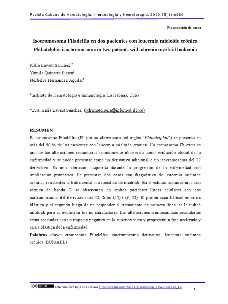 Cromosoma Filadelfia | PDF | Medicina CLINICA | Genética