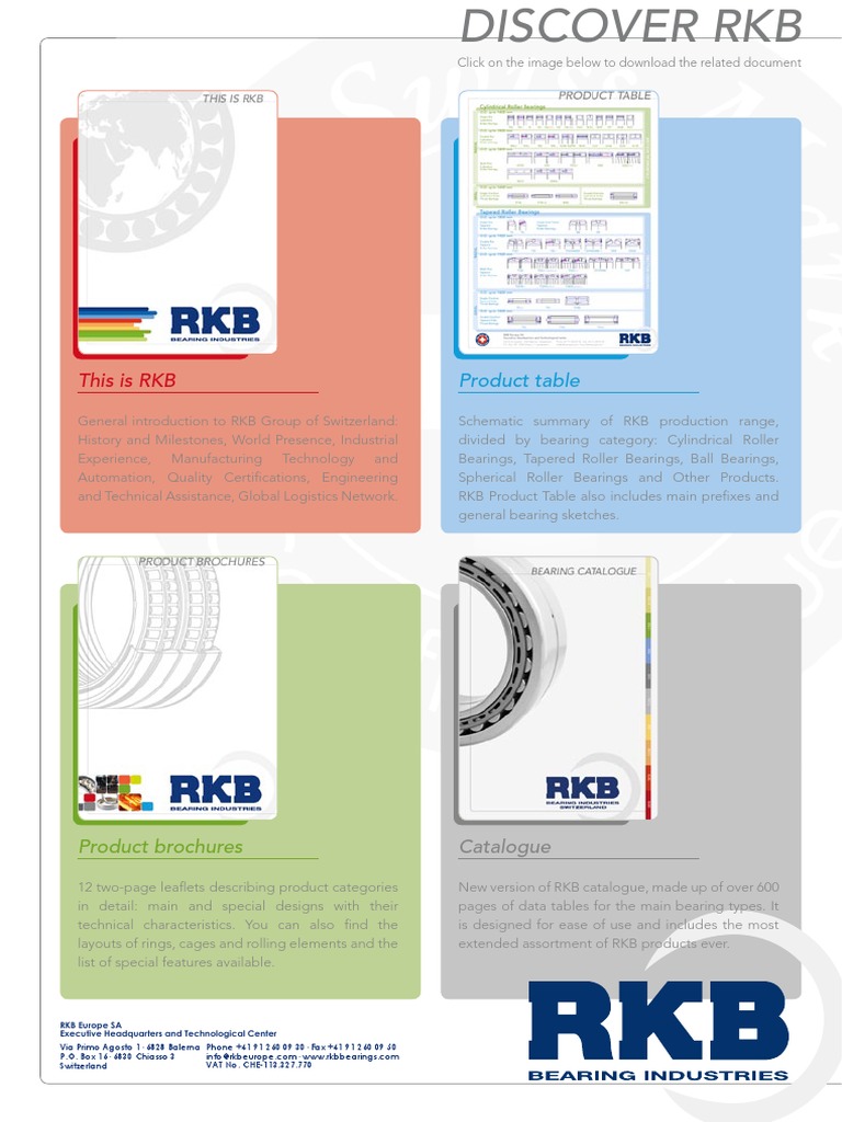 Discover RKB EN | Download Free PDF | Bearing (Mechanical) | Manufactured Goods