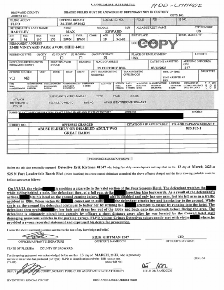 Avon Resident Max Hartley Arrested For Assaulting Def Leppard Drummer ...