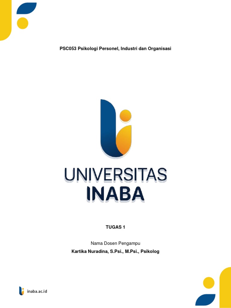 PSC053-Psi. PIO - Tugas 1 | PDF