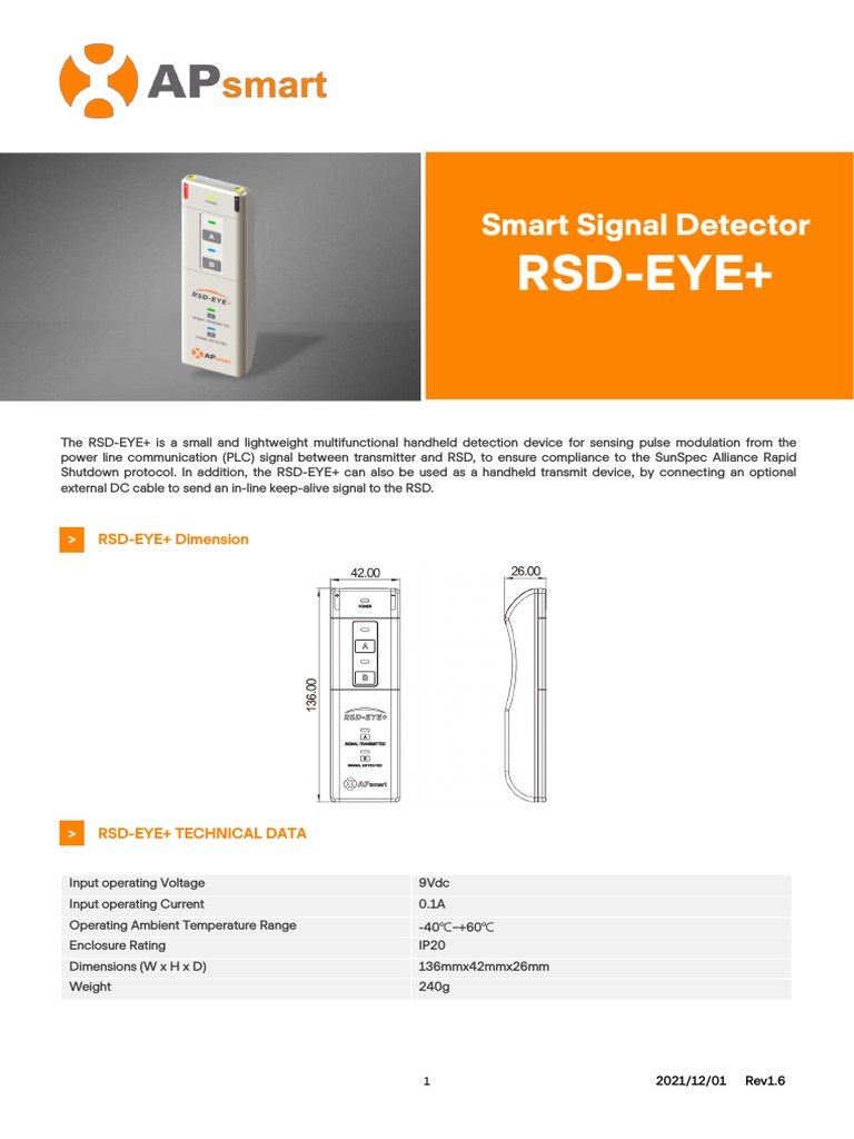 RSD-EYEDatasheet Rev1.6 2021-12-01 | PDF