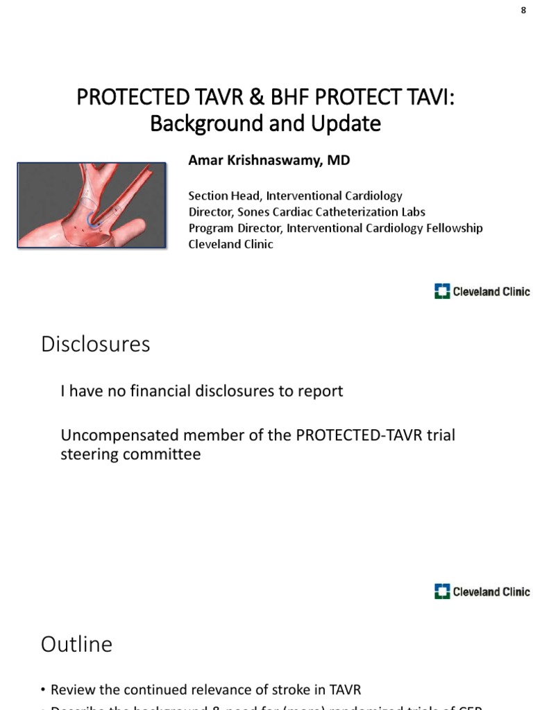 Protected Tavr & BHF Protect Tavi: Background and Update: Amar ...
