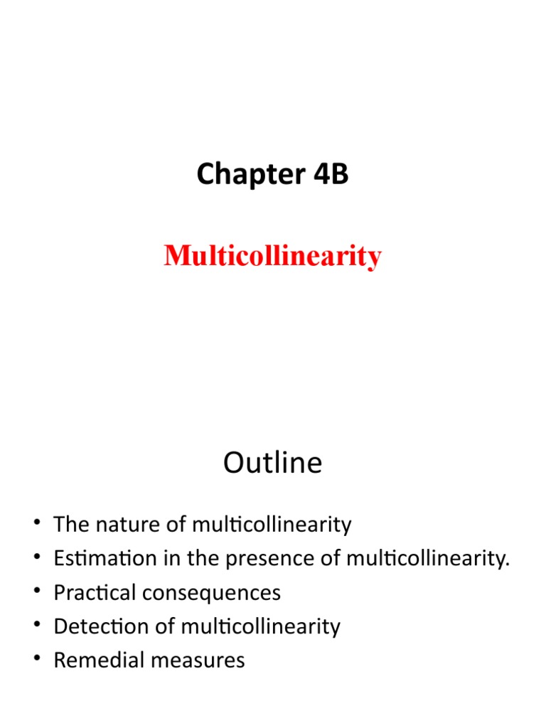CH 5 - Multicollearity | PDF | Multicollinearity | Statistical Analysis