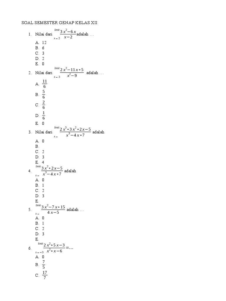 Soal Semester Genap Kelas Xii | PDF | Metode & Bahan Ajar