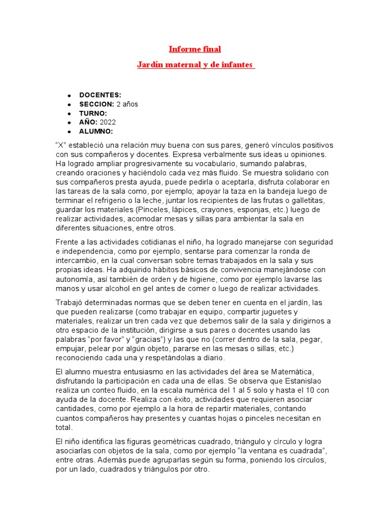 Modelo Informe Final 2 | PDF | Plantas