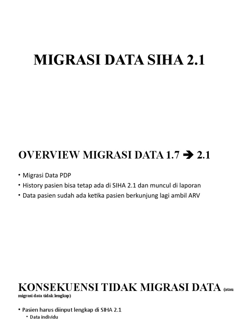 WorkFlow Migrasi SIHA 2.1 230312 | PDF