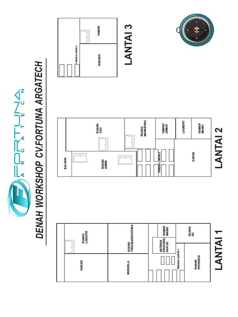 Denah Workshop Fortuna Argatech 3 PDF | PDF