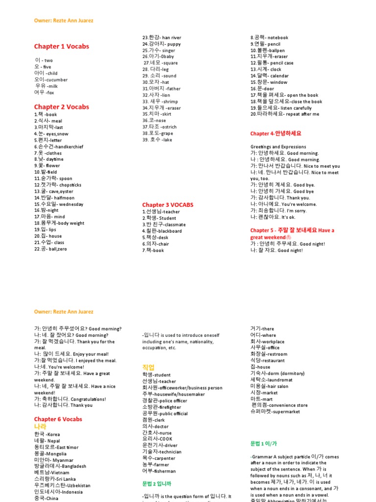 Eps Topik Book 1-Vocabs and Grammar Summary | PDF