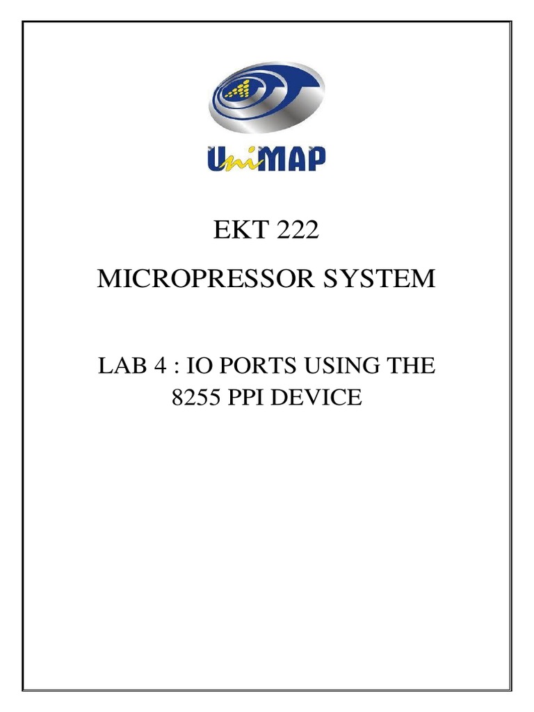 04 - Lab04 - IO - Ports - Using - The - 8255 - PPI - Device PDF | Download Free PDF | Computer ...