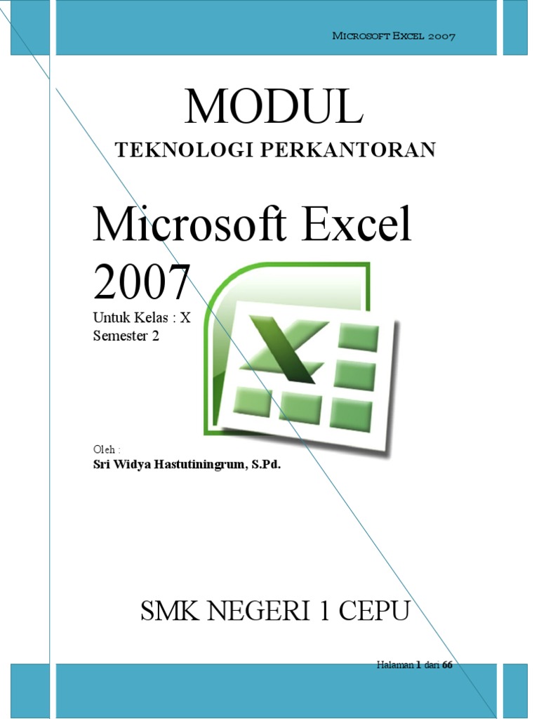 Materi KD 3.4. Microsoft Excel | PDF