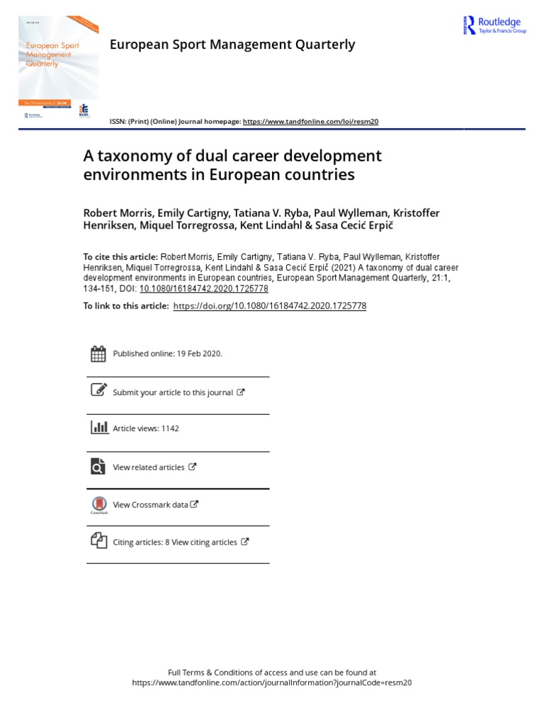 A Taxonomy of Dual Career Development Environments | PDF | Qualitative ...