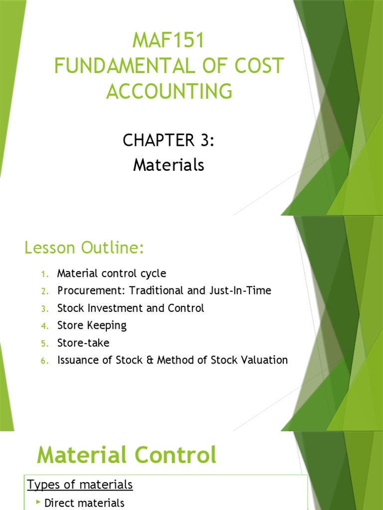 Maf151 Chapter 3 | PDF | Lean Manufacturing | Logistics