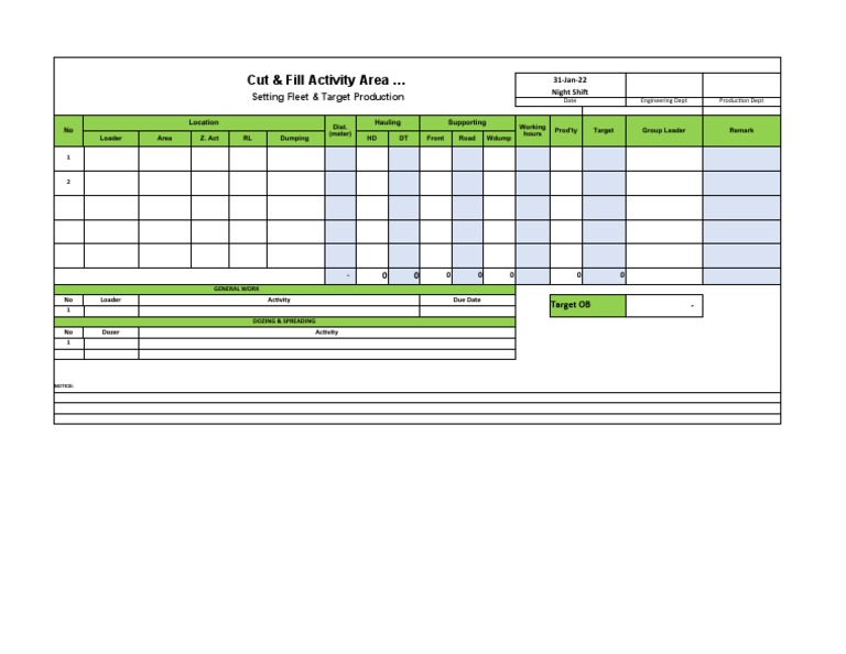 Daily Plan Format Mining | PDF