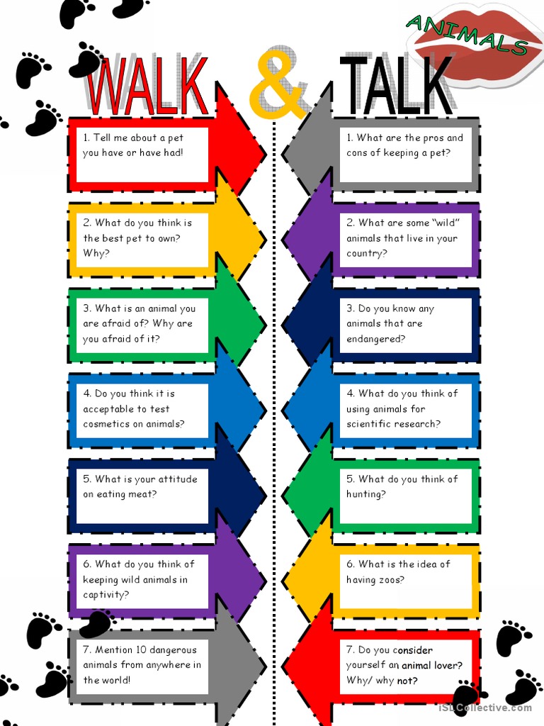 Walk & Talk Cards Animals | PDF