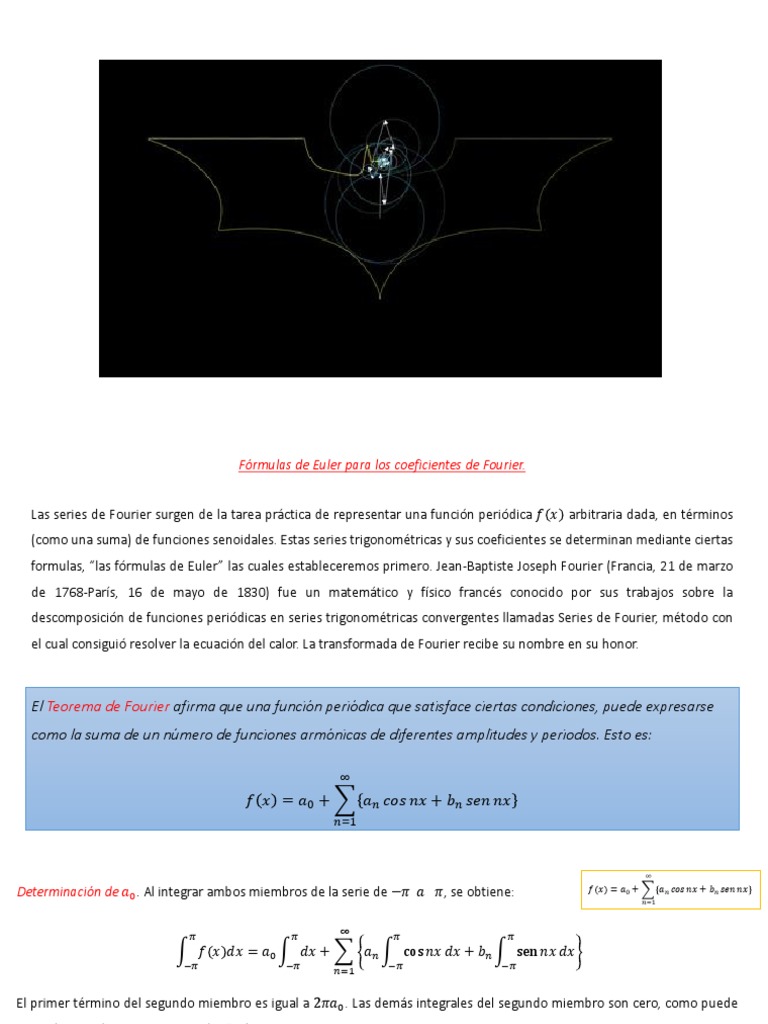 Semana 8 Formulas de Euler para Los Coeficientes de Series de Fourier ...