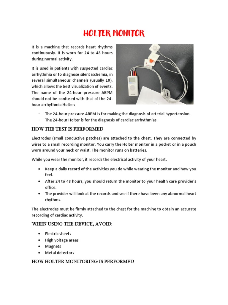 Holter Monitor | PDF | Heart | Medicine