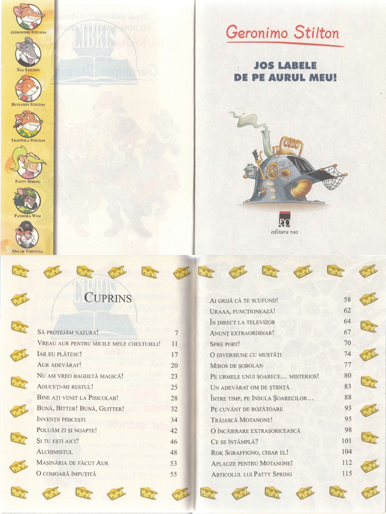 Jos Labele de Pe Aurul Meu! - Geronimo Stilton | PDF