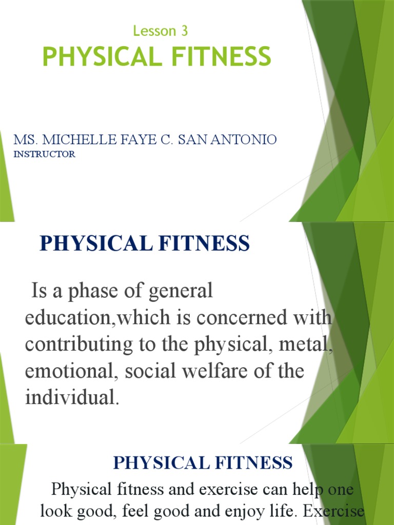 Pe.1 Lesson 3 Physical Fitness | PDF | Physical Fitness | Skeletal Muscle