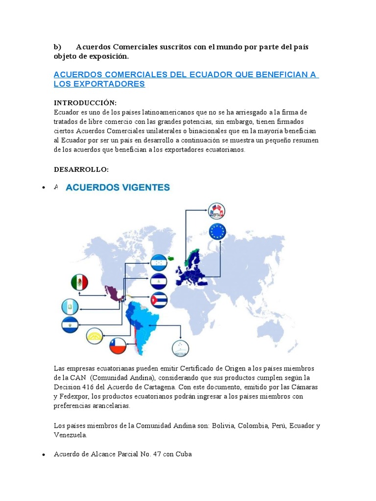 Acuerdos Comerciales de Ecuador 2023 | PDF | Finanzas y dinero