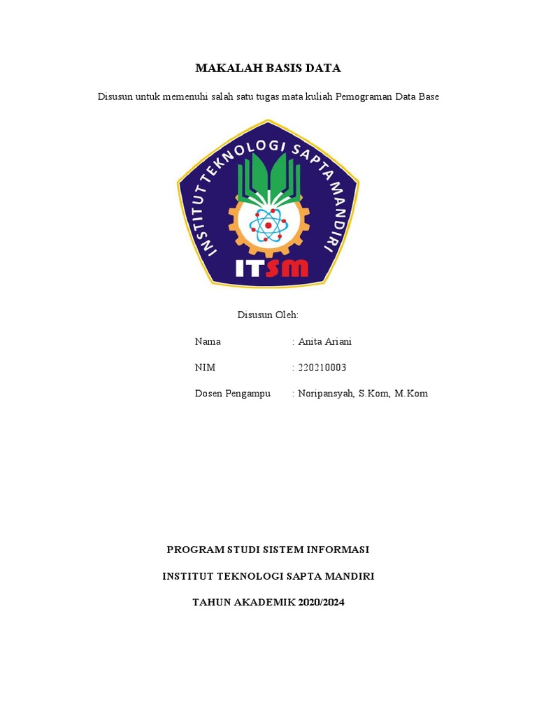 Makalah Pemrograman Database | PDF