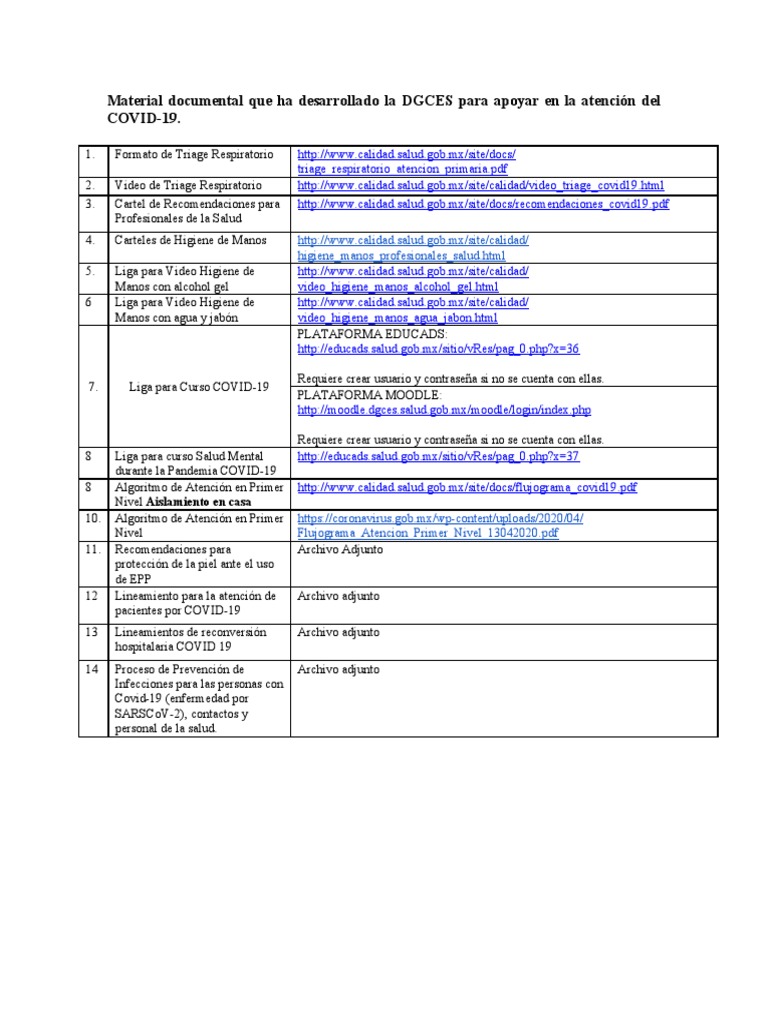 Material Documental de La DGCES | PDF | Epidemiología | Cuidado de la salud