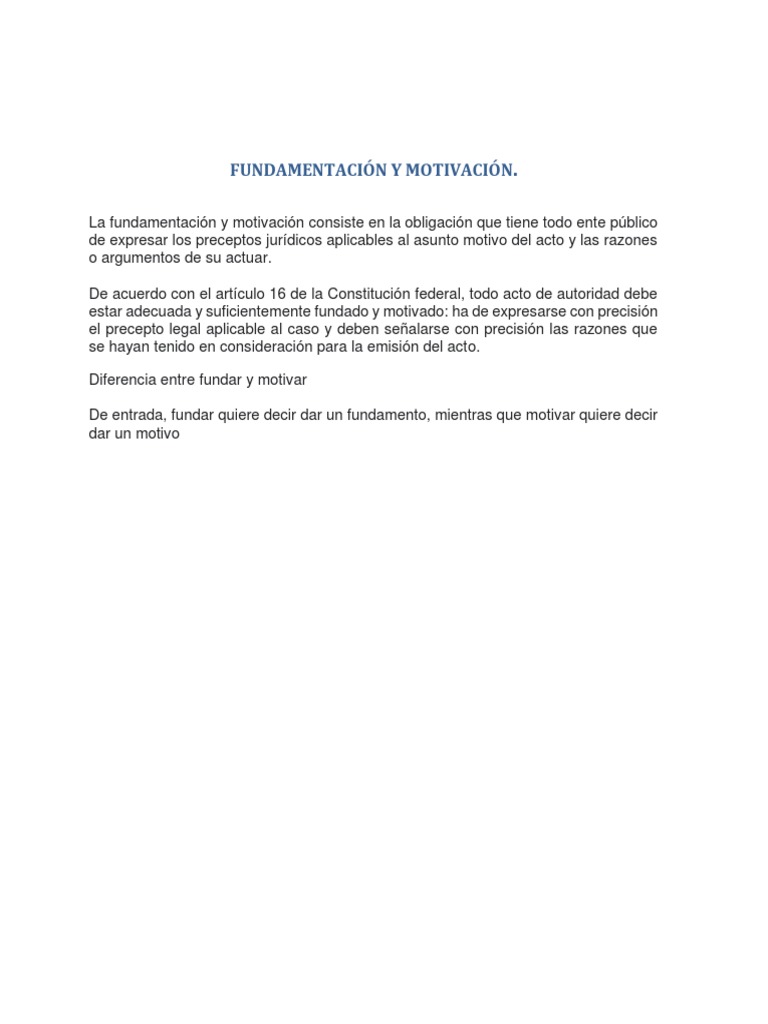 FUNDAMENTACIÓN Y MOTIVACIÓN.pdf | PDF