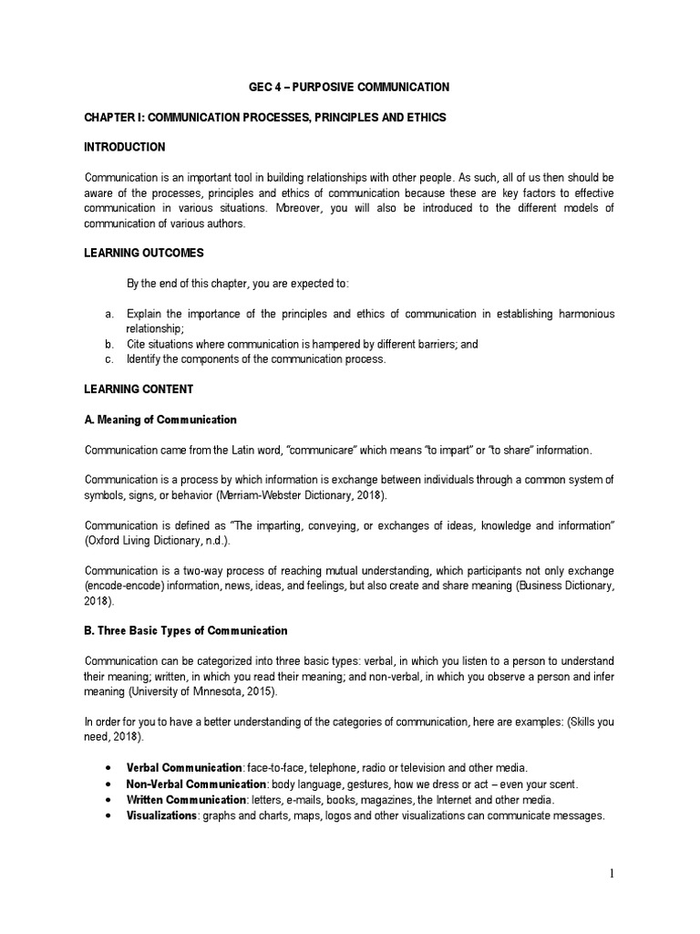 Purposive Communication Gec 4module | PDF | Communication | Globalization