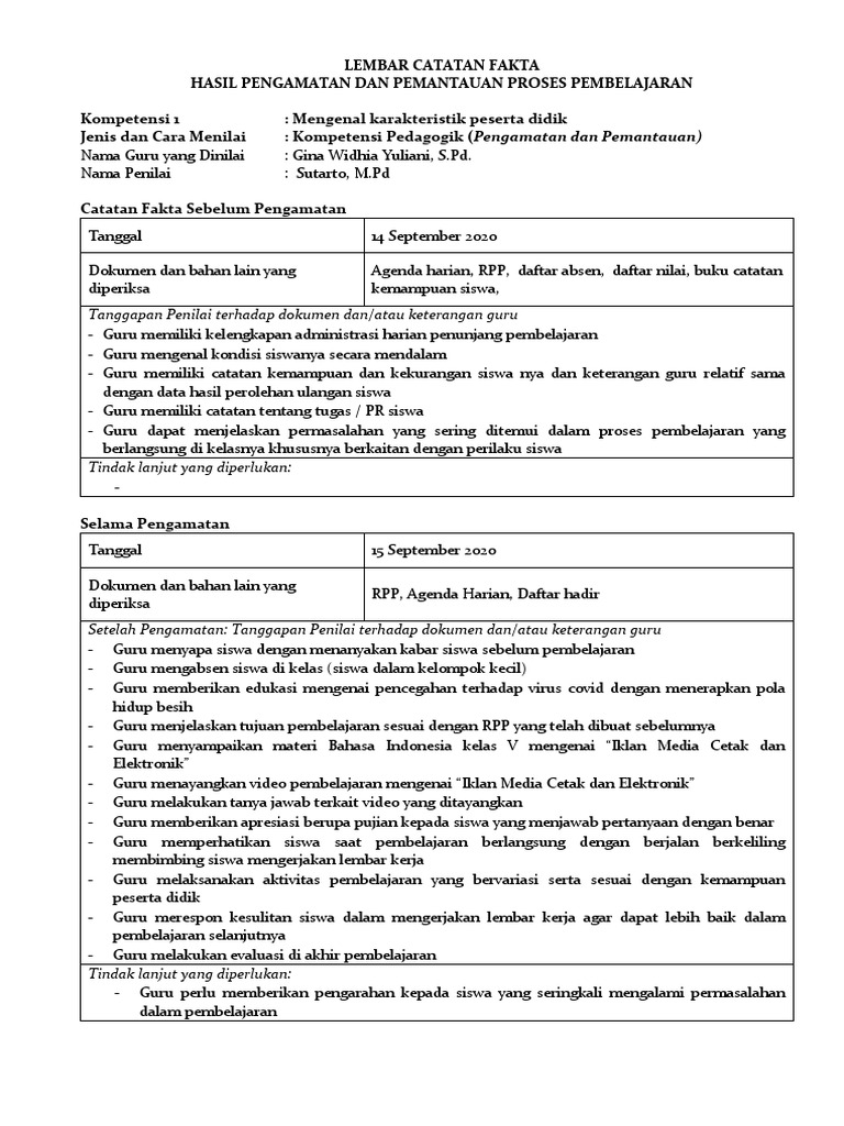 Dokumen Dan Hasil PKG | PDF | Karier & Perkembangan