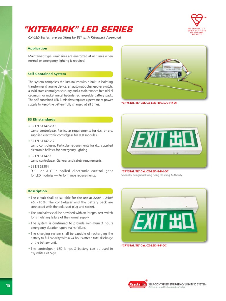 Led Emergency Kit | PDF | Rechargeable Battery | Battery Charger
