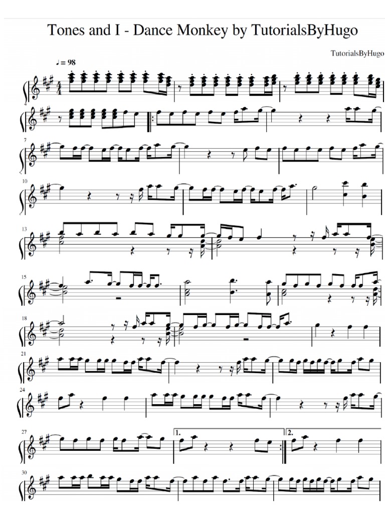 Dance Monkey Violin | PDF