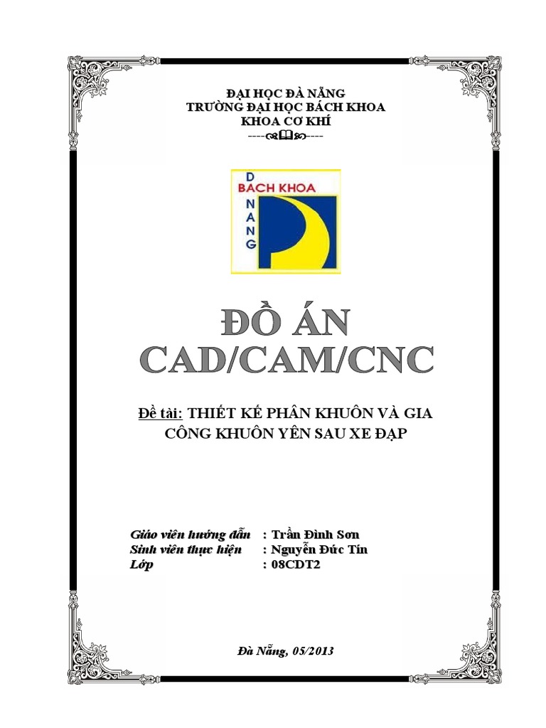 Do An CAD CAM CNC Final - Nguyen Duc Tin | PDF