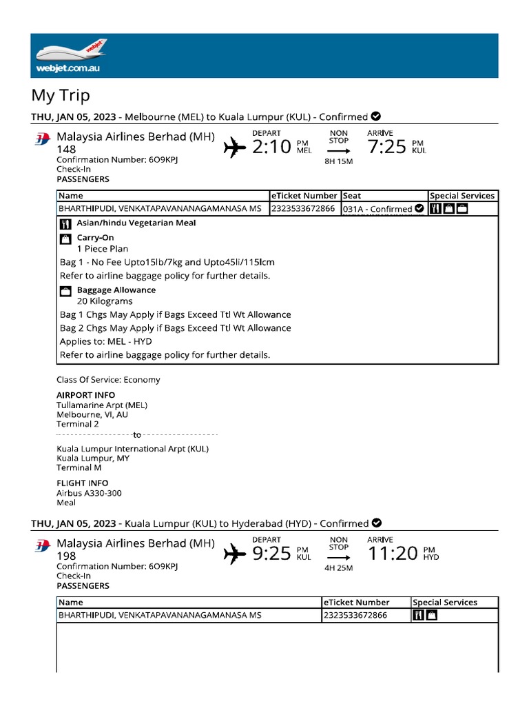 Travelport Viewtrip - My Trip | PDF